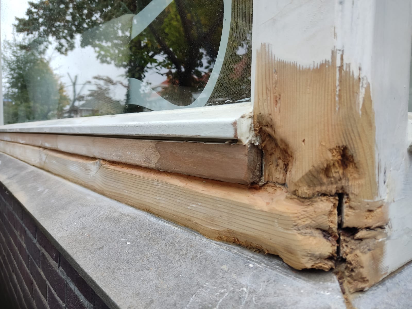 Houtrot behandelen en een nieuwe verflaag